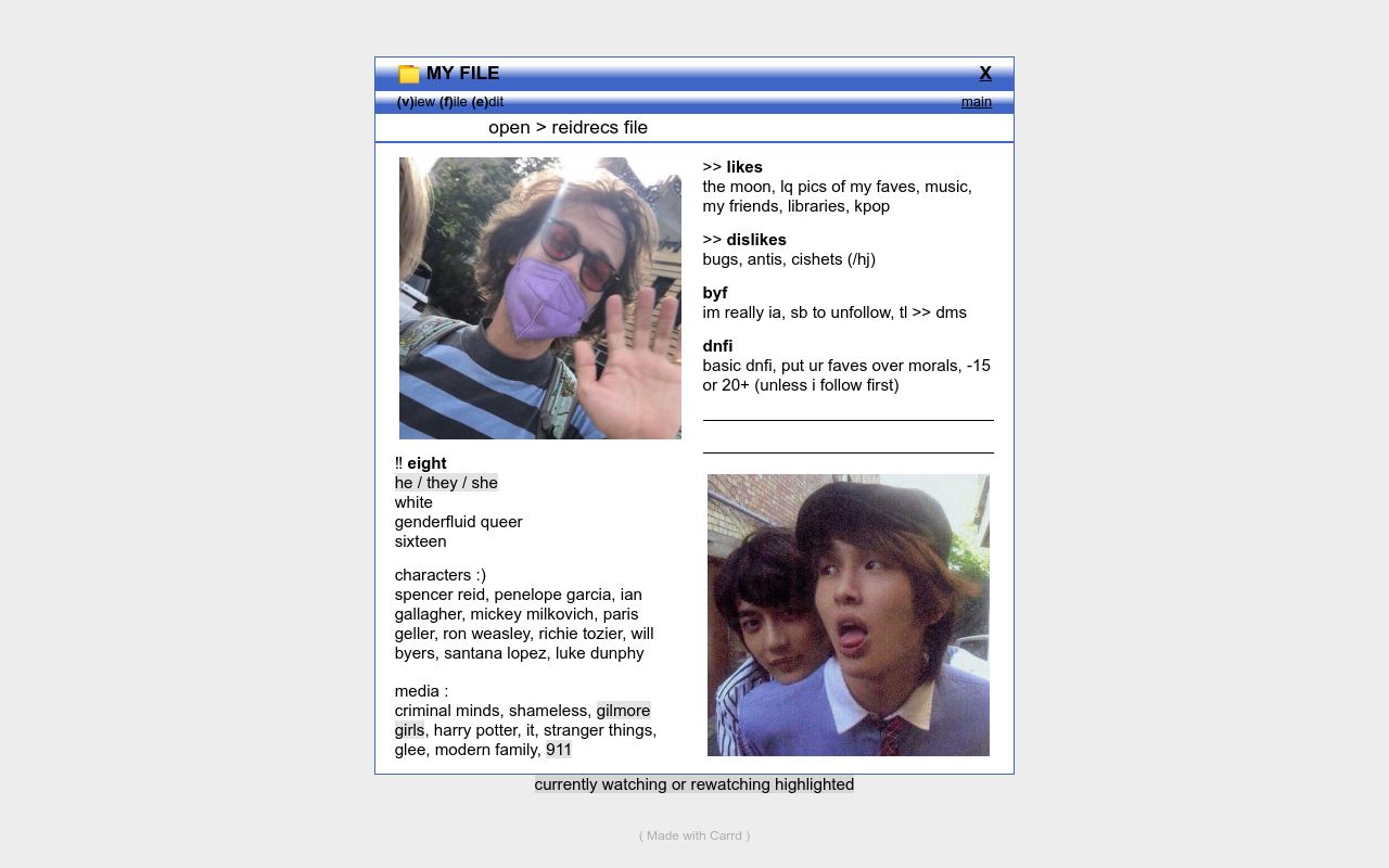 silly little eights carrd